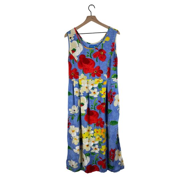 Jams World | Dresses | Jams World Floral Sleeveless Maxi Dress Hawaiian ...